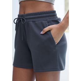 Damen Sweatshorts, Copenhagen Studios, Gr. 32, grau, Sweatware, Obermaterial: 54% Modal, 40% Polyester, 6% Elasthan, unifarben, Hosen, aus