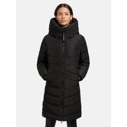 Khujo Damen Steppmantel "Pluz-YM", schwarz, Gr. L, Material: 100% Polyester, M&auml;ntel, Warmer gesteppter Damen Wintermantel mit Kapuze