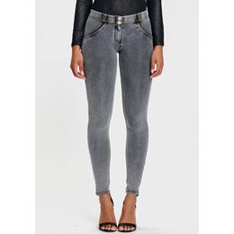 Freddy Damen Jeggings "WRUP2RC002ORG", grau, Gr. L, Stoff, Obermaterial: 84% Baumwolle, 16% Elasthan, Hosen, mit Lifting & Shaping Effekt