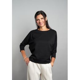 Seidel Moden Damen 3/4-Arm-Shirt "Exklusiv bei OTTO", schwarz, Basic, Gr. 44, unifarben, Jersey, Obermaterial: 50% Polyester, 45% Viskose, 5%