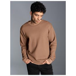 TRIGEMA Herren Sweatshirt "TRIGEMA Sweatshirt in Waffeloptik", braun, Gr. S, 100% Baumwolle, Sweatshirts