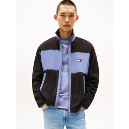 Tommy Jeans Herren Sweater "TJM RLX FZ POLAR FLEECE EXT", schwarz, Gr. M, kontrastfarbene Details, unifarben, Sweatware, Obermaterial: 100%