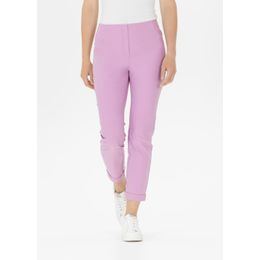 Stehmann Damen Stoffhose "Sylvia-680"pure lila, Gr. 46, unifarben, Web, Obermaterial: 65% Baumwolle, 31% Polyamid, 4% Elasthan, Hosen, 3/4-Hose mit