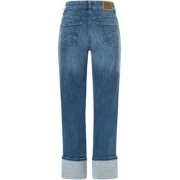 MAC Damen Regular-fit-Jeans "LAURA"petrolblau basic wash, Gr. 40, Denim/Jeans, Obermaterial: 88% Baumwolle, 10% Polyester, 2% Elasthan, Jeans, im