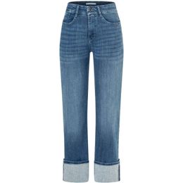 MAC Damen Regular-fit-Jeans "LAURA"petrolblau basic wash, Gr. 36, Denim/Jeans, Obermaterial: 88% Baumwolle, 10% Polyester, 2% Elasthan, Jeans, im