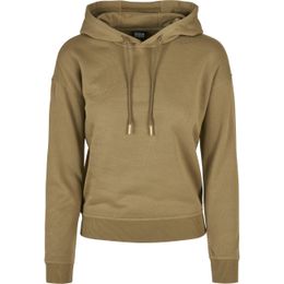 Hoodie Urban Classics "Urban Classics Damen Ladies Hoody", Damen, Gr. L, tiniolive, 63% Baumwolle, 37% Polyester, unifarben, Sweatshirts Hoodie