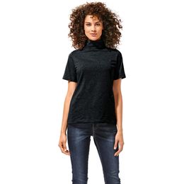Damen Rollkragenshirt "Rollkragen-Shirt", schwarz, Gr. 36, Linea Tesini BY HEINE, unifarben, 95% Baumwolle, 5% Elasthan, Shirts