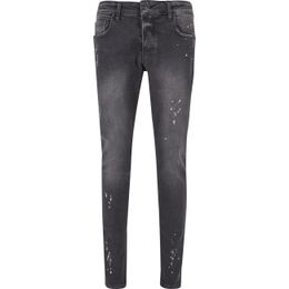 2Y Premium Herren Bequeme Jeans "2Y Premium Herren 2Y Skinny Fit Jeans"grau, Gr. 31, unifarben, 97% Baumwolle, 3% Elasthan, Jeans