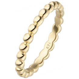 Jobo Damen Fingerring "Kugel", 56, Silber 925 (Sterlingsilber), gold, Silber 925 (Sterlingsilber), Fingerringe, 925 Silber vergoldet