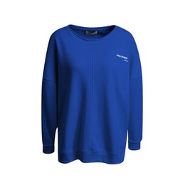 Smith & Soul SMITH & SOUL Damen Sweater, blau, Gr. M, bedruckt, Sweatware, Material: 70% Baumwolle, 20% Modal, 10% Polyester, Sweatshirts, mit R&uuml;ckenprint