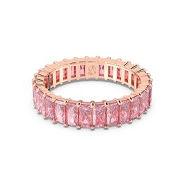 Swarovski Damen Fingerring "Schmuck Geschenk Matrix Ring", 52, Metall, 4,7mm, rosa, Metall, Fingerringe, mit Swarovski Zirkonia (synth.)