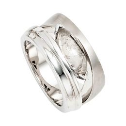 Jobo Damen Fingerring, 56, Silber 925 (Sterlingsilber), silber, Silber 925 (Sterlingsilber), Fingerringe, breit 925 Silber mit Turmalin