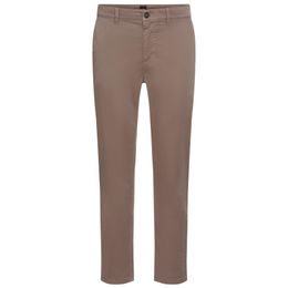 BOSS Orange Damen Chinohose "tapered", beige, Gr. 30, unifarben, Web, Obermaterial: 97% Baumwolle, 3% Elasthan, Hosen, mit BOSS Logo hinten