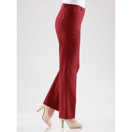 COSMA Damen Funktionshose, rot, Gr. 54, unifarben, 97% Baumwolle, 3% Elasthan, Hosen