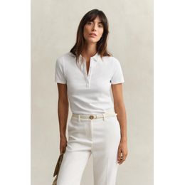 Gant Damen Poloshirt "SLIM FIT ARCHIVE SHIELD PIQUE"wei&szlig;, Gr. L, Piqu&eacute;, Obermaterial: 97% Baumwolle, 3% Elasthan, Shirts