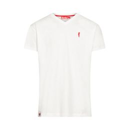 Derbe Herren Print-Shirt "Basic Kippes", wei&szlig;, Gr. XL, Obermaterial: 100% Baumwolle, Shirts, Made in Portugal, Flam&eacute; Qualit&auml;t