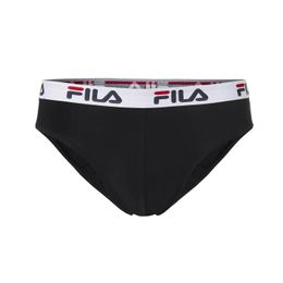 Fila Herren Slip "MAN BRIEF", Gr. XXL, schwarz, Jersey, Obermaterial: 95% Baumwolle, 5% Elasthan, Unterhosen, mit elastischem Logobund