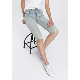 Arizona Damen Caprijeans, blau, Basic, Gr. 34, Denim/Jeans, Obermaterial: 79% Baumwolle, 19% Polyester, 2% Elasthan, Jeans, schmale Passform, mit