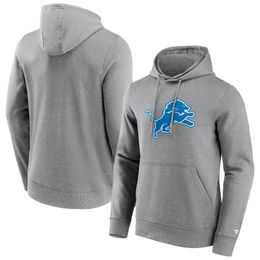 Fanatics Damen Kapuzenpullover "Fanatics Hoodie Detroit Lions Primary Logo Graphic", grau, Gr. M, 80% Baumwolle, 20% Polyester, Pullover