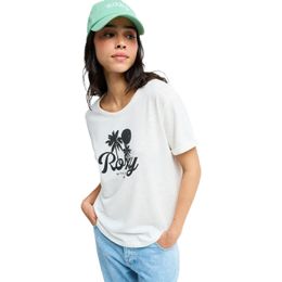 Roxy Damen T-Shirt "Oceanwave Regular Slub", wei&szlig;, Gr. XXS, Obermaterial: 60% Baumwolle, 40% Polyester., Shirts