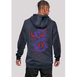 F4NT4STIC Herren Kapuzenpullover "Dragon fire", blau, Gr. XXL, Obermaterial: 65% Baumwolle, 35% Polyester, Pullover, Print