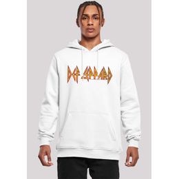 F4NT4STIC Herren Kapuzenpullover "Def Leppard Shatter Logo", wei&szlig;, Gr. XL, Obermaterial: 65% Baumwolle, 35% Polyester, Pullover, Premium Qualit&auml;t