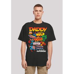 F4NT4STIC Damen T-Shirt "Marvel Comics Our Dad Superhero", schwarz, Gr. L, Obermaterial: 100% Baumwolle, Shirts, Print