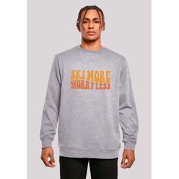 F4NT4STIC Herren Sweatshirt "Ski More Worry Less", grau, Gr. XXL, Obermaterial: 50% Baumwolle, 50% Polyester, Sweatshirts, Premium Qualit&auml;t