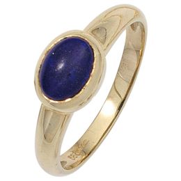 Jobo Damen Goldring, 50, Gelbgold 585, gelb, Gelbgold 585, Fingerringe, 585 Gold mit Lapislazuli
