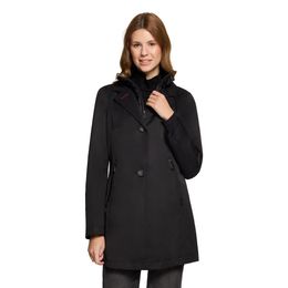 Outdoorjacke Gil Bret, Damen, Gr. 44, jet schwarz, Web, Obermaterial: 58% Baumwolle, 42% Polyester, unifarben, regular fit normal, ohne Ausschnitt, Jacken Outdoorjacke, mit Stehkragen