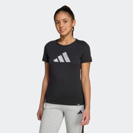 M&auml;dchen T-Shirt "JG GLAM T", schwarz, Gr. 140, adidas Sportswear, Obermaterial: 100% Baumwolle, Shirts
