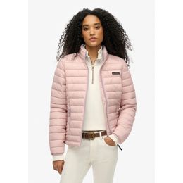 Superdry Damen Steppjacke "FUJI LITE PADDED JACKET", pink, Gr. XL, unifarben, Web, Obermaterial: 100% Nylon, Jacken, Regular Fit, mit Stehkragen, aus