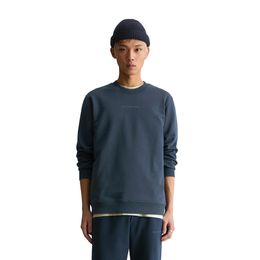 Marc O'Polo Sweatshirt MARC O'POLO DENIM "aus weichem Bio-Baumwoll-Sweat", Herren, Gr. S, navy teal, Obermaterial: 100% Baumwolle, unifarben, regular fit, Rundhals, Sweatshirts Sweatshirt