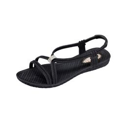 Siebi&acute;s SIEBI`S Damen Sandalette, Gr. 42, schwarz, Synthetik, Schuhe