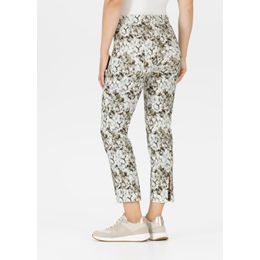Stehmann Damen Stoffhose "Fimi-680", bunt, Gr. 36, gebl&uuml;mt, Web, Obermaterial: 75% Viskose, 22% Polyamid, 3% Elasthan, Hosen, 3/4-L&auml;nge mit floralem