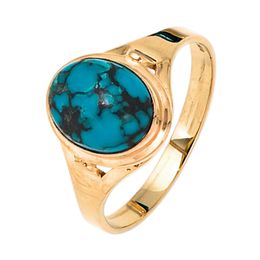 Jobo Damen Goldring "Ring mit T&uuml;rkis", 56, Gelbgold 585, gelb, Gelbgold 585, Fingerringe, 585 Gold
