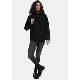 Marikoo Damen Winterjacke "Aylaraa", schwarz, Gr. XXL, Obermaterial: 90% Polyacryl, 8% Viskose, 2% Elasthan, Jacken, Elegante Designer Winterjacke
