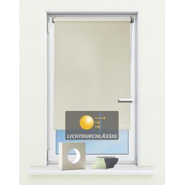 Seitenzugrollo Kutti, B:110cm H:160cm, beige, Polyester, Rollos, "Seitenzugrollo 'Ida', Lichtschutz, Klemmfix, ohne Bohren, Fixma&szlig;", Sichtschutz,