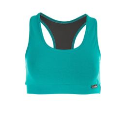 WINSHAPE Damen Sport-Bustier "WVR1", gr&uuml;n, Gr. M, Obermaterial: 90% Baumwolle, 10% Elasthan, BHs