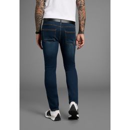 Bruno Banani Herren Slim-fit-Jeans "Grady"dunkelblaud 32, Gr. 36, Destroyed-Effekte, Obermaterial: 70% Baumwolle, 28% Polyester, 2% Elasthan, Jeans,