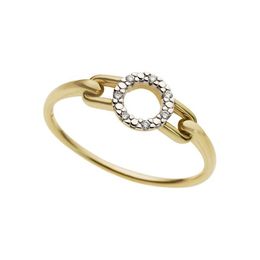 Firetti Damen Diamantring "Schmuck Geschenk Gold 333 Damenring Goldring Diamant", 16, 0,04 P2 = erkennbare Einschl&uuml;sse, Diamanten Gelbgold 333,
