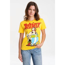 logoshirt Damen T-Shirt "Asterix der Gallier - Asterix & Obelix", gelb, Gr. M, bedruckt, 100% Baumwolle, Shirts, mit lizenziertem Print