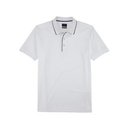 OLYMP Herren Poloshirt "OLYMP Wirk Casual - Polo", wei&szlig;, Gr. XXL, Jersey, Obermaterial: 51% Baumwolle, 49% Polyester, Shirts