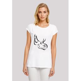 F4NT4STIC Damen T-Shirt "Dinosaurier Sinoceratops Skull", wei&szlig;, Gr. 4XL, Obermaterial: 100% Baumwolle, Shirts, Premium Qualit&auml;t