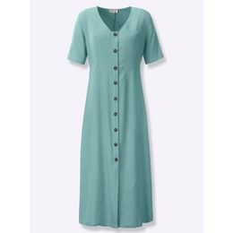 Casual Looks Damen Sommerkleid "Kleid", gr&uuml;n, Gr. 40, unifarben, Web, 55% Leinen, 45% Viskose, Kleider