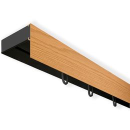 Gardinenschiene SN DECO GROUP, L:150cm T:4,7cm, schwarz, Kunststoff, Gardinenstangen, "Vorhangschiene SH (1) mit Blende 5 cm"