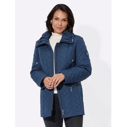 Casual Looks Damen Steppjacke, blau, Gr. 38, unifarben, 100% Polyester, Wattierung:100% Polyester, Jacken