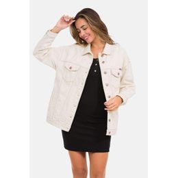Cipo & Baxx CIPO & BAXX Damen Jeansjacke "Jeansjacke", beige, Gr. L, unifarben, Stoff, 100% Baumwolle, Jacken, mit stylischen auff&auml;lligen Elementen, WJ211