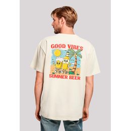 F4NT4STIC Herren T-Shirt "Summer Time Vintage Beer Cartoon", beige, Gr. M, Obermaterial: 100% Baumwolle, Shirts, Premium Qualit&auml;t