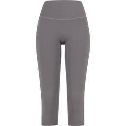 Leggings Urban Classics "Urban Classics Ladies Capri Leggings Ladies Capri Leggings", Damen, Gr. L, US-Gr&ouml;&szlig;en, senior grau, 80% Nylon, 20% Elasthan, unifarben, skinny fit, Hosen Leggings